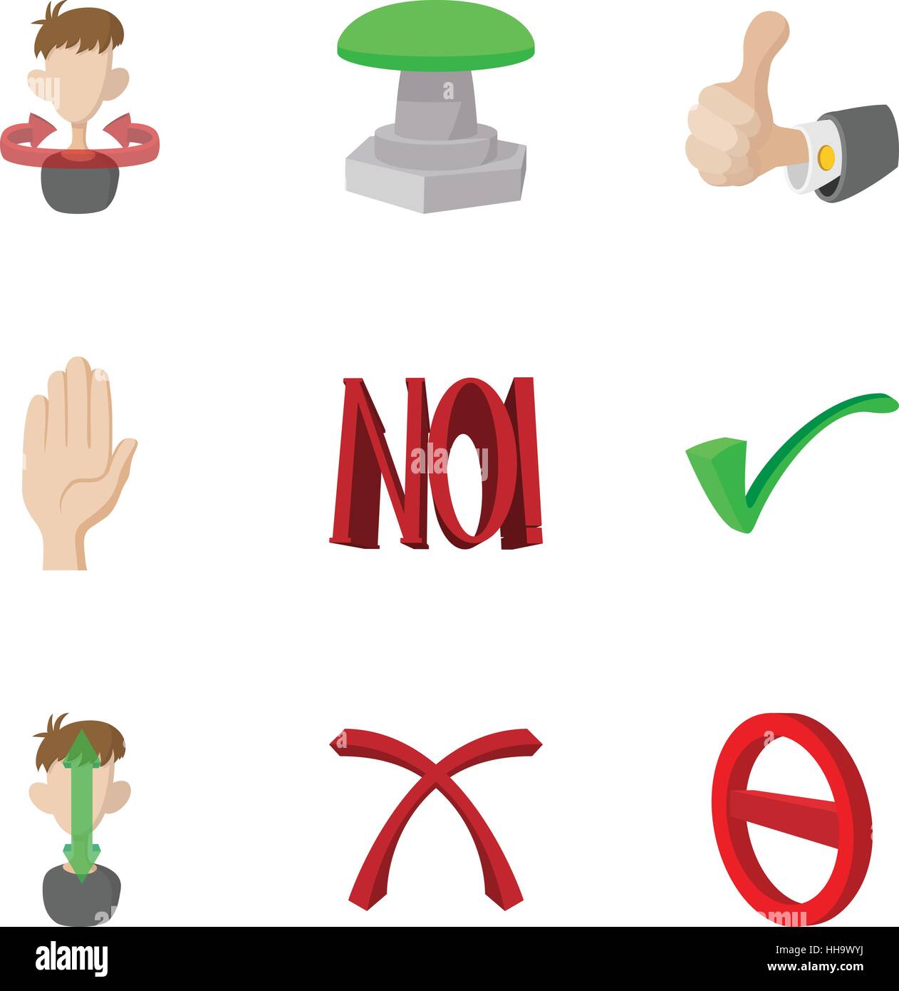 Tick icons set, cartoon style Stock Vector Image & Art - Alamy