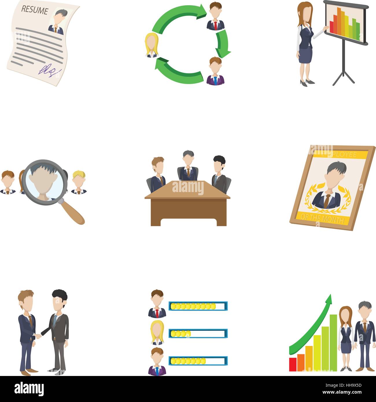 Manager icons set, cartoon style Stock Vector Image & Art - Alamy