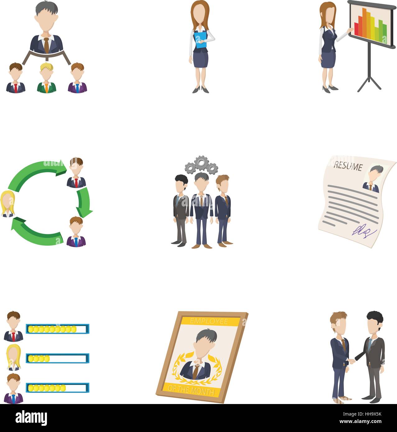 Time management icons set, cartoon style Stock Vector Image & Art - Alamy