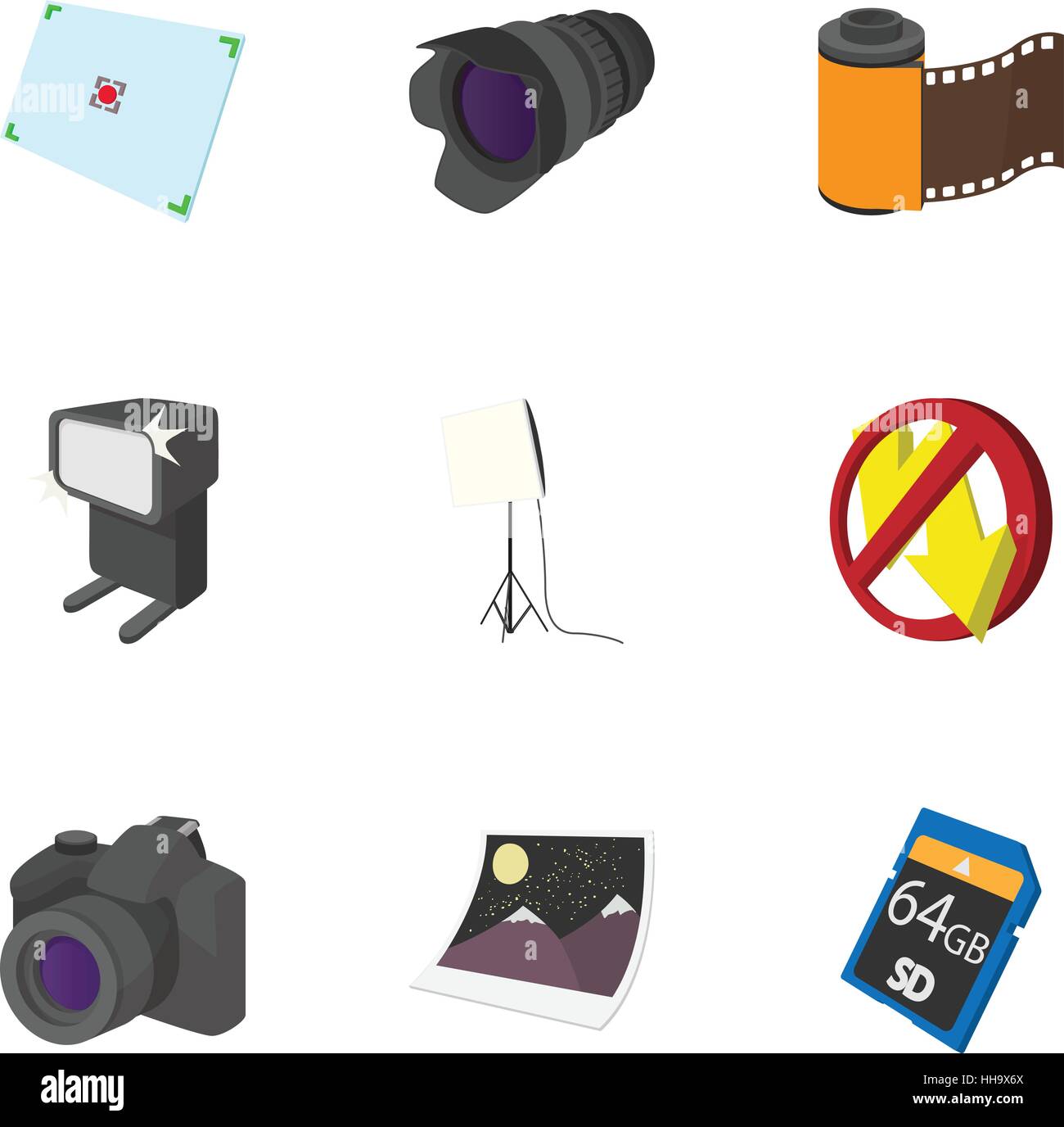 Taking photo icons set, cartoon style Stock Vector Image & Art - Alamy