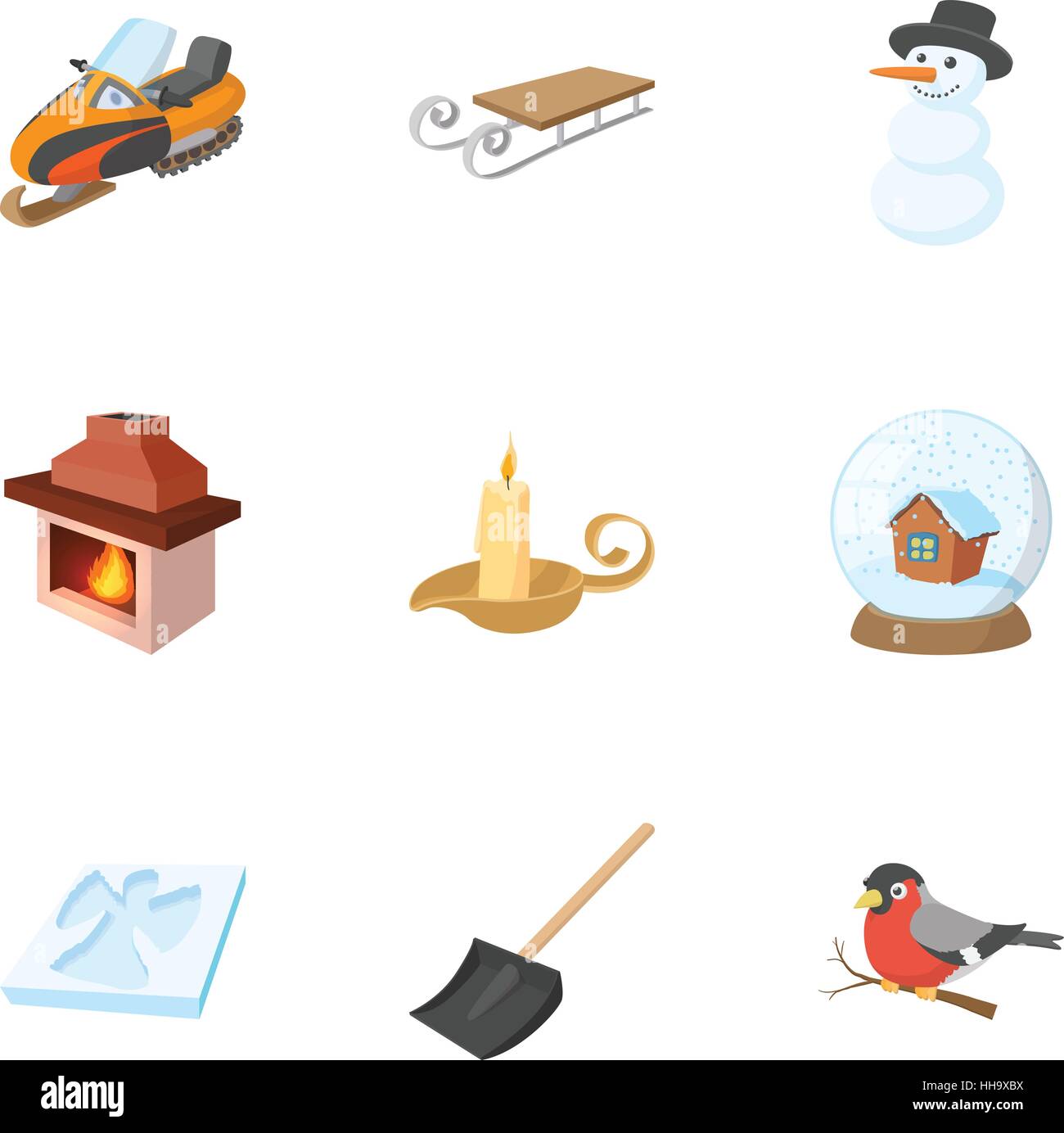 Season winter icons set, cartoon style Stock Vector Image & Art - Alamy