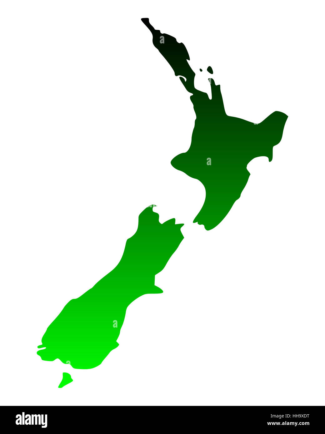 Karte von Neuseeland Stock Photo - Alamy