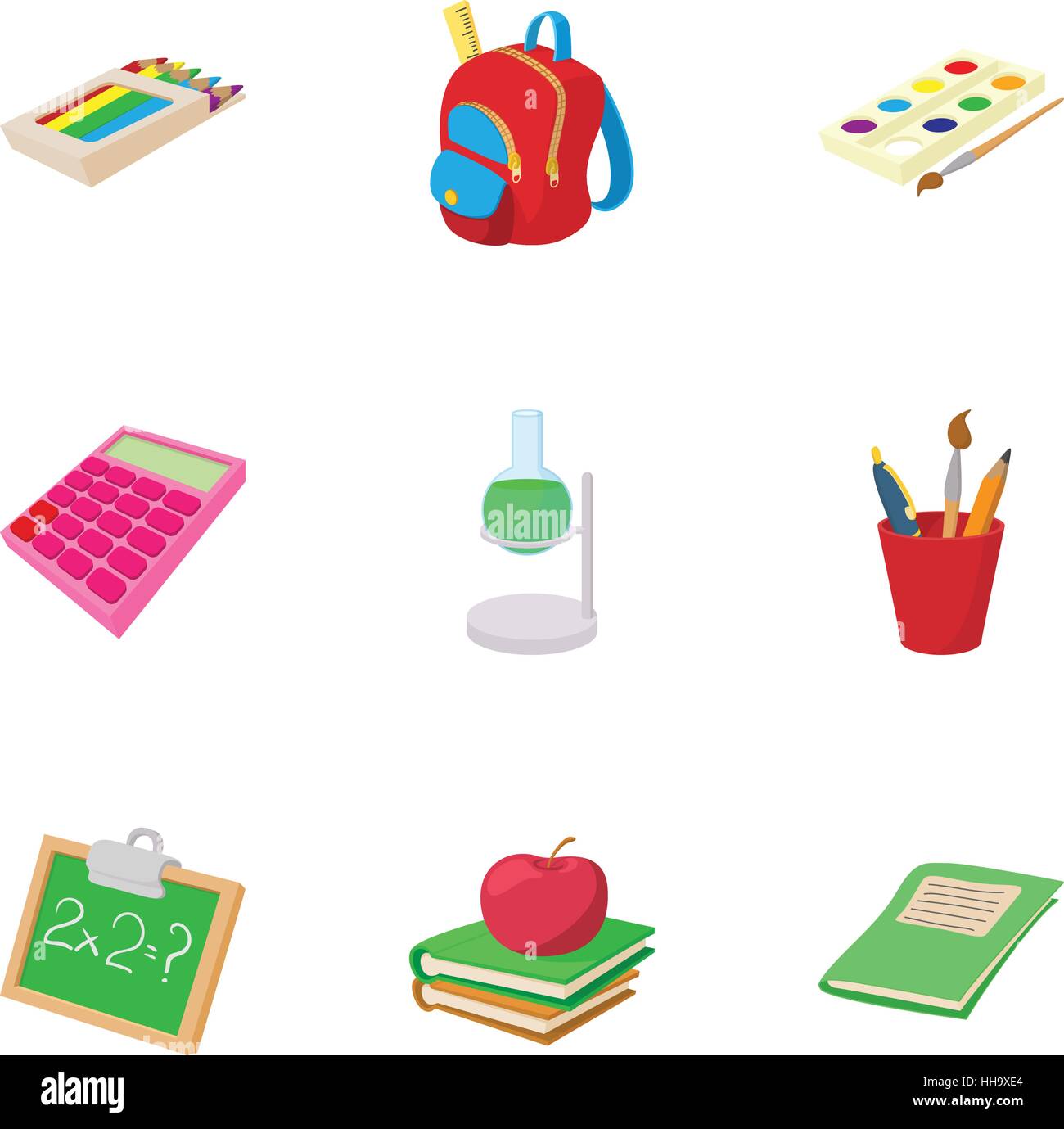 Education icons set, cartoon style Stock Vector Image & Art - Alamy