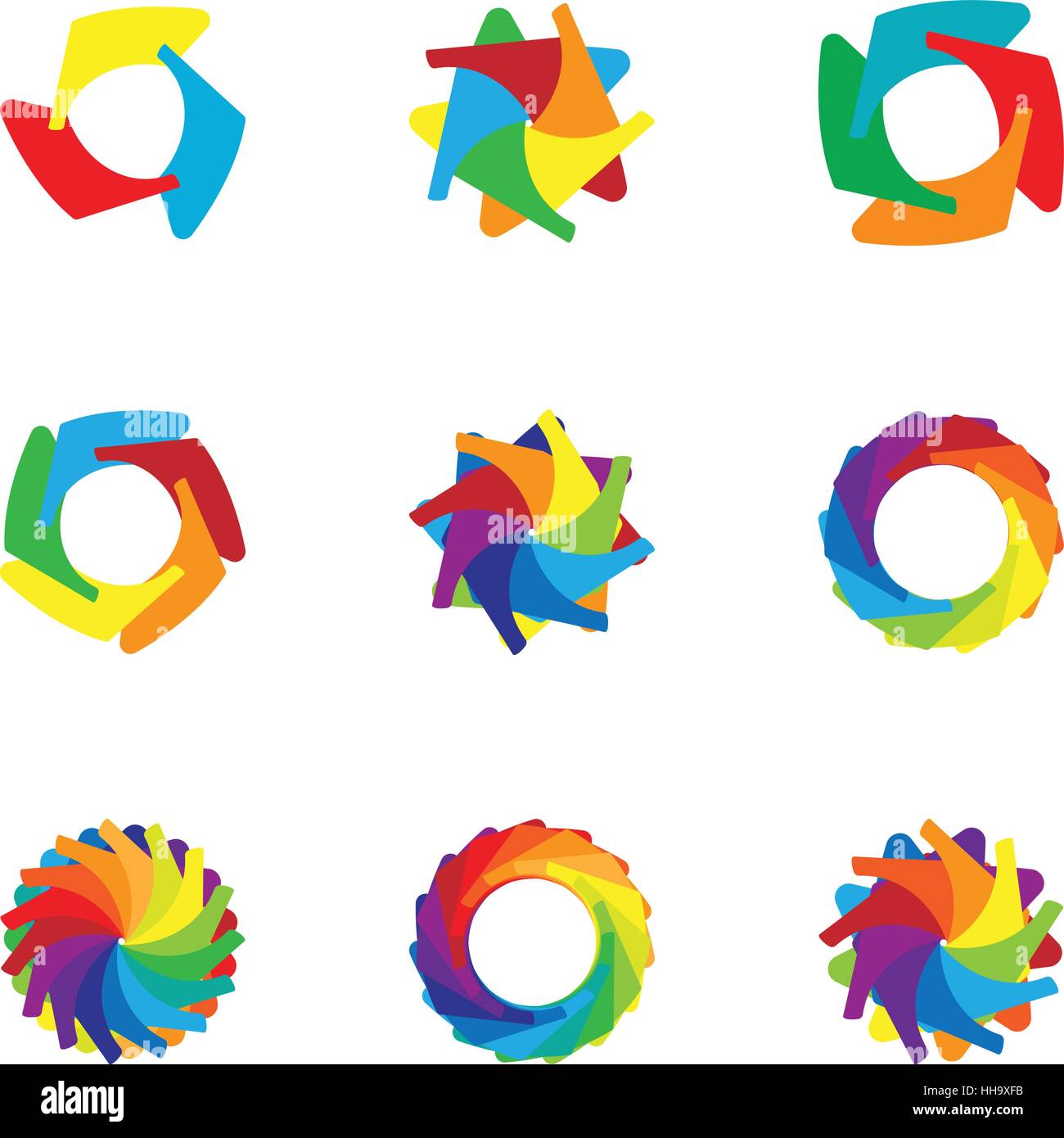 Download colorful icons set, cartoon style Stock Vector Image & Art - Alamy