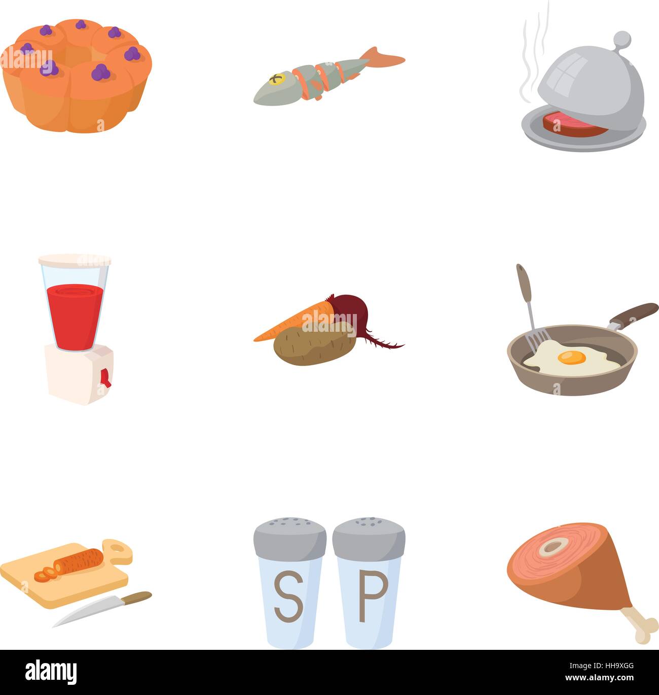 Cooking icons set, cartoon style Stock Vector Image & Art - Alamy