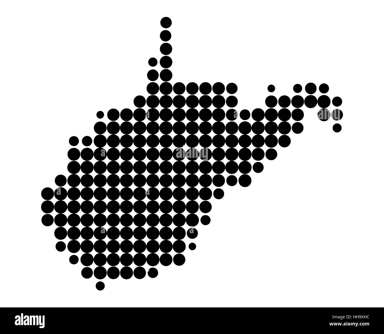 Map state virginia Black and White Stock Photos & Images - Alamy