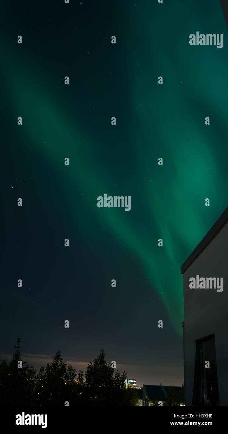 Perfect night with stunning vivid northern light Stock Photo - Alamy