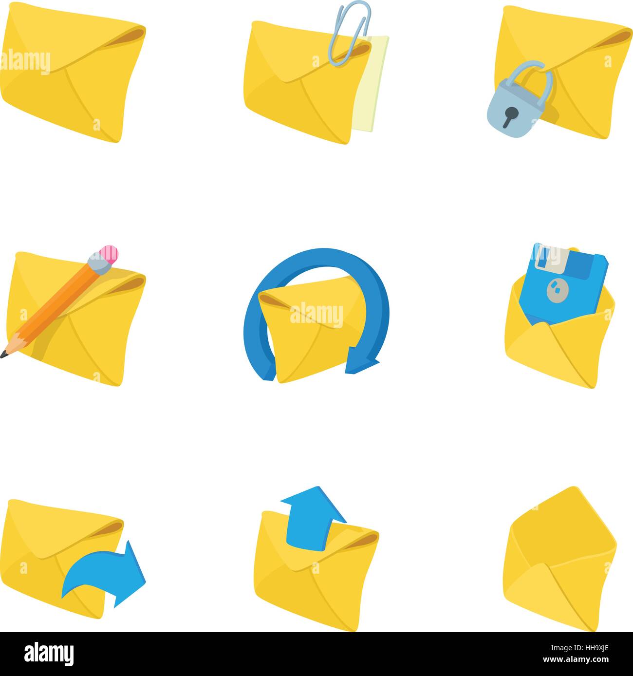 Message icons set, cartoon style Stock Vector Image & Art - Alamy