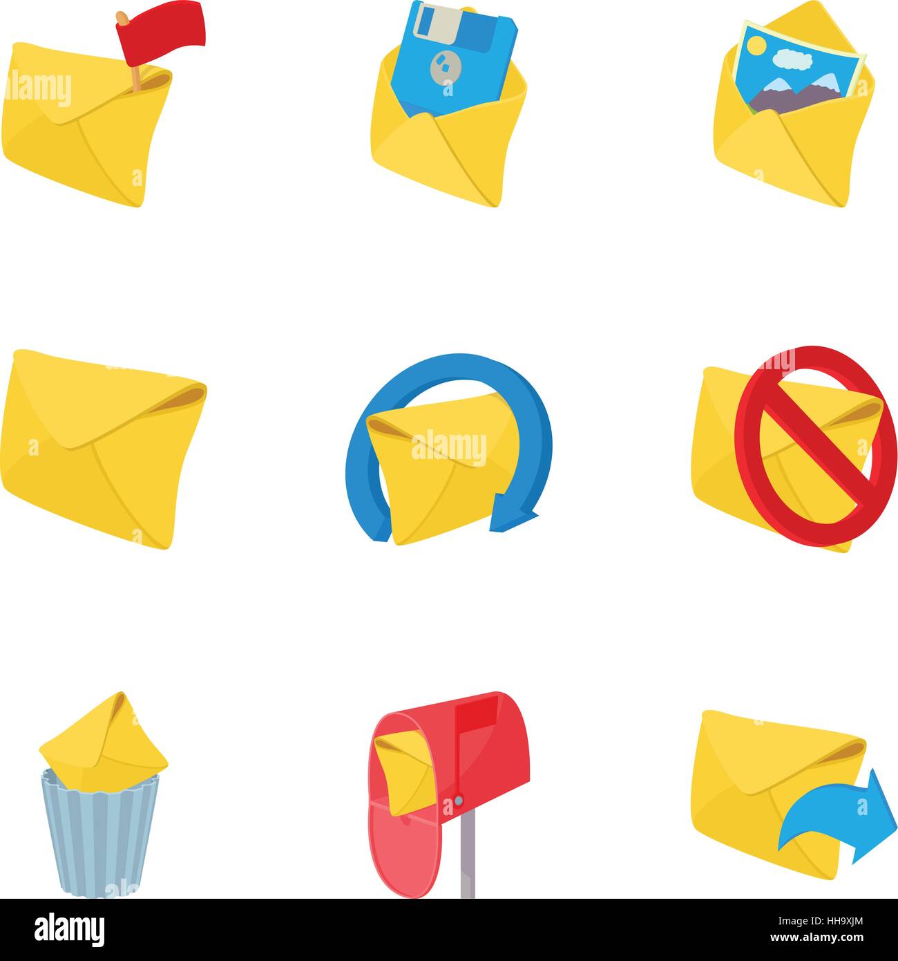 Communication icons set, cartoon style Stock Vector Image & Art - Alamy