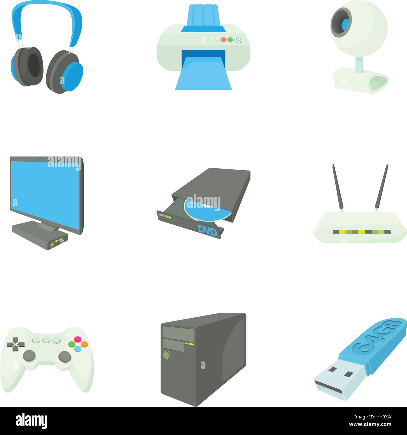 Computer repair icons set, cartoon style Stock Vector Image & Art - Alamy