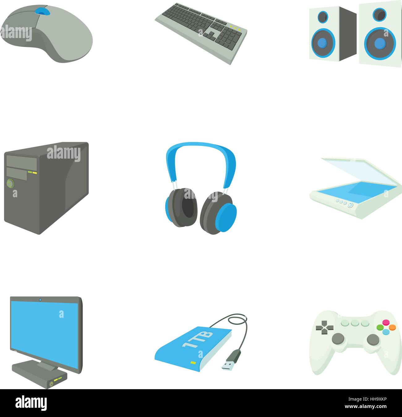 Computer data icons set, cartoon style Stock Vector Image & Art - Alamy