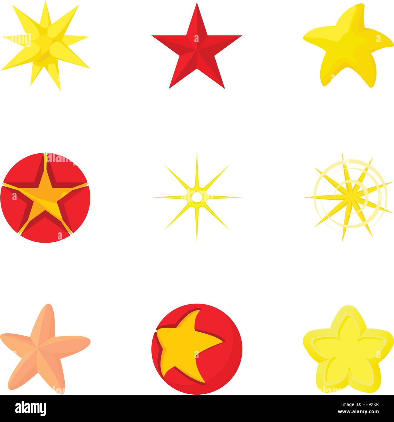 Star icons set, cartoon style Stock Vector Image & Art - Alamy