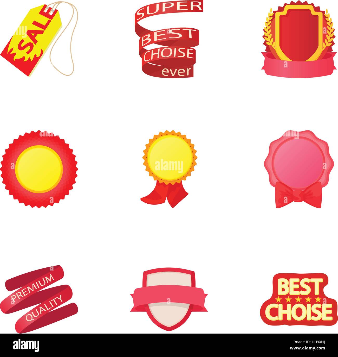 Label icons set, cartoon style Stock Vector Image & Art - Alamy