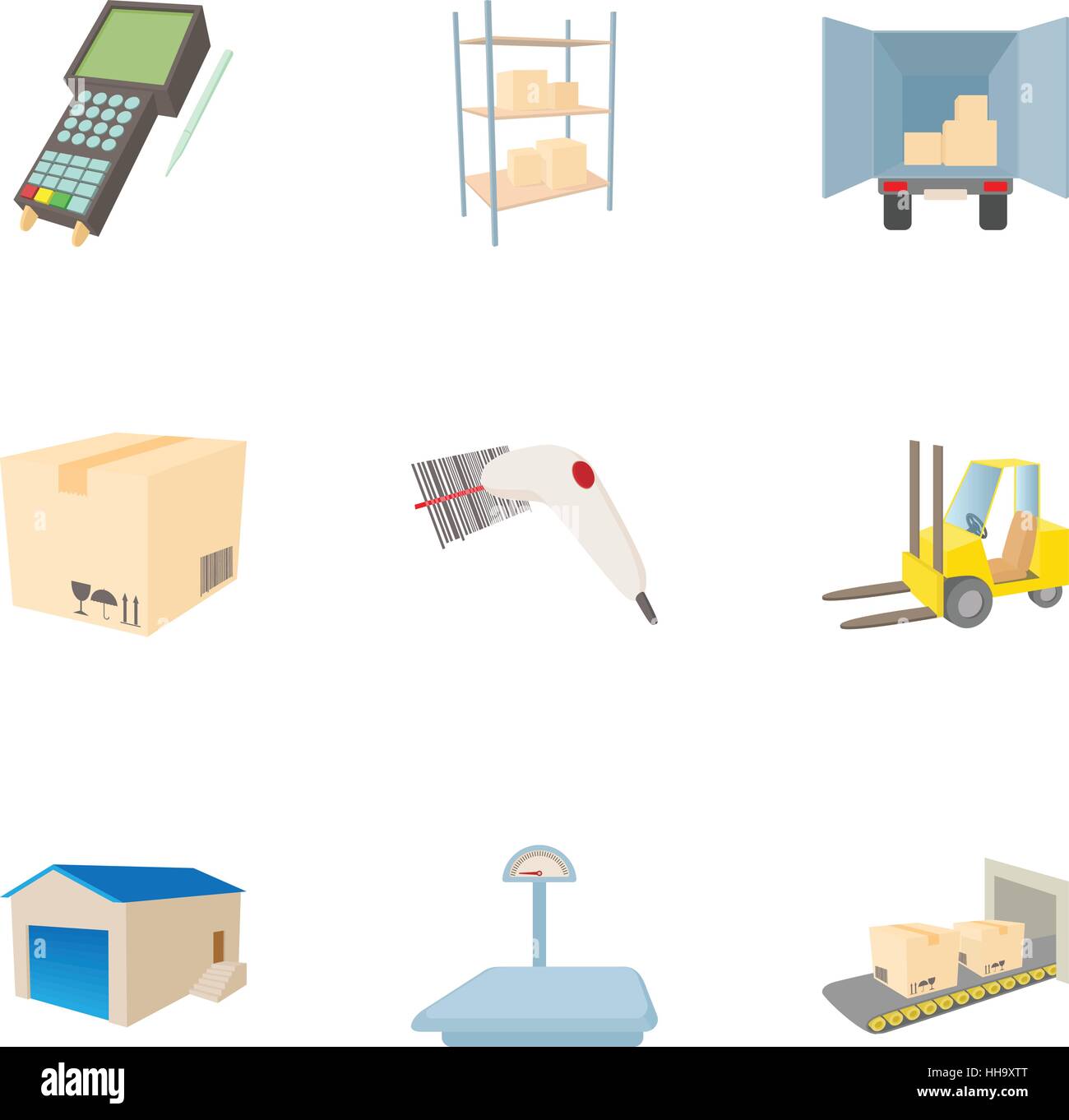 Cargo icons set, cartoon style Stock Vector Image & Art - Alamy