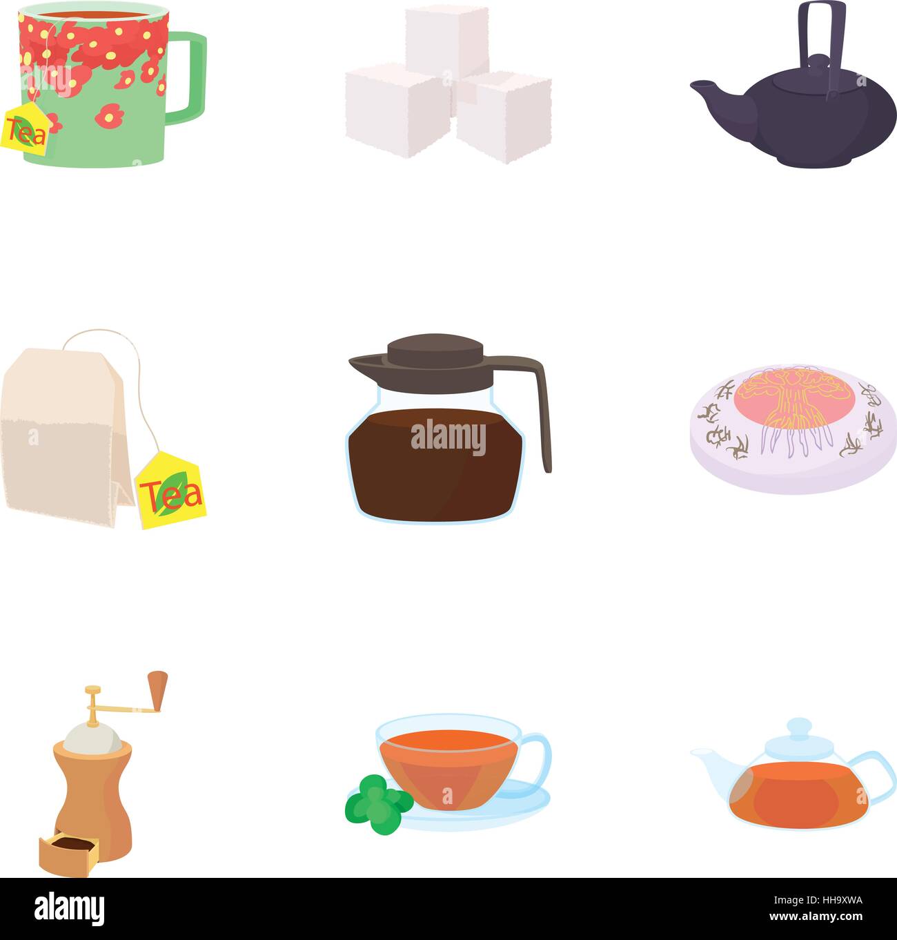 Types of drinks icons set, cartoon style Stock Vector Image & Art - Alamy