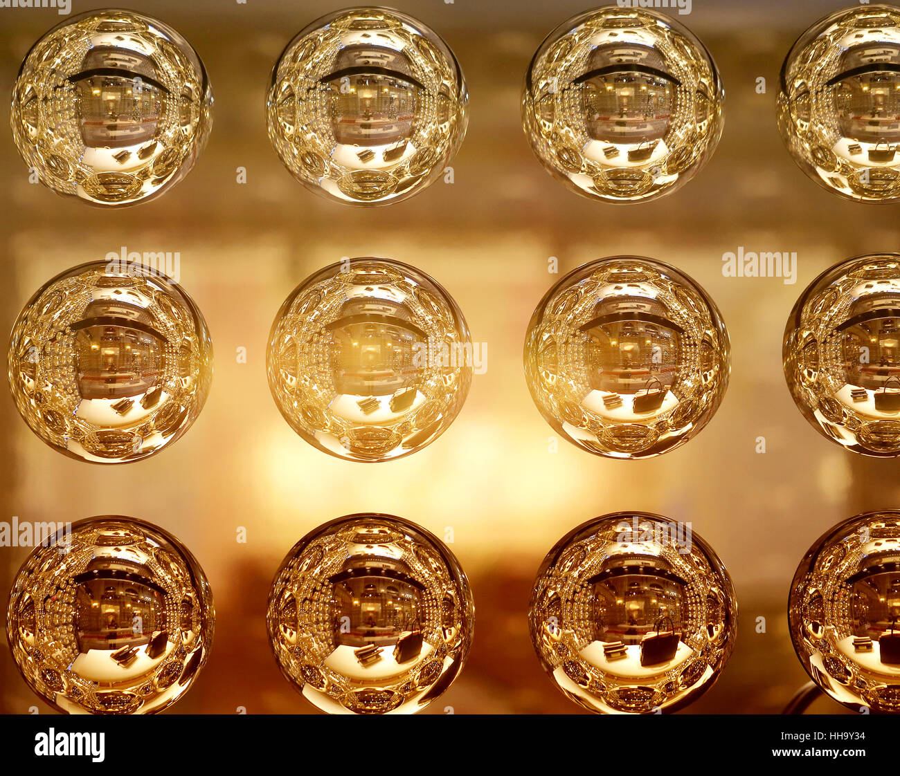 Perfectly bright design transparent glass shine balls Stock Photo - Alamy