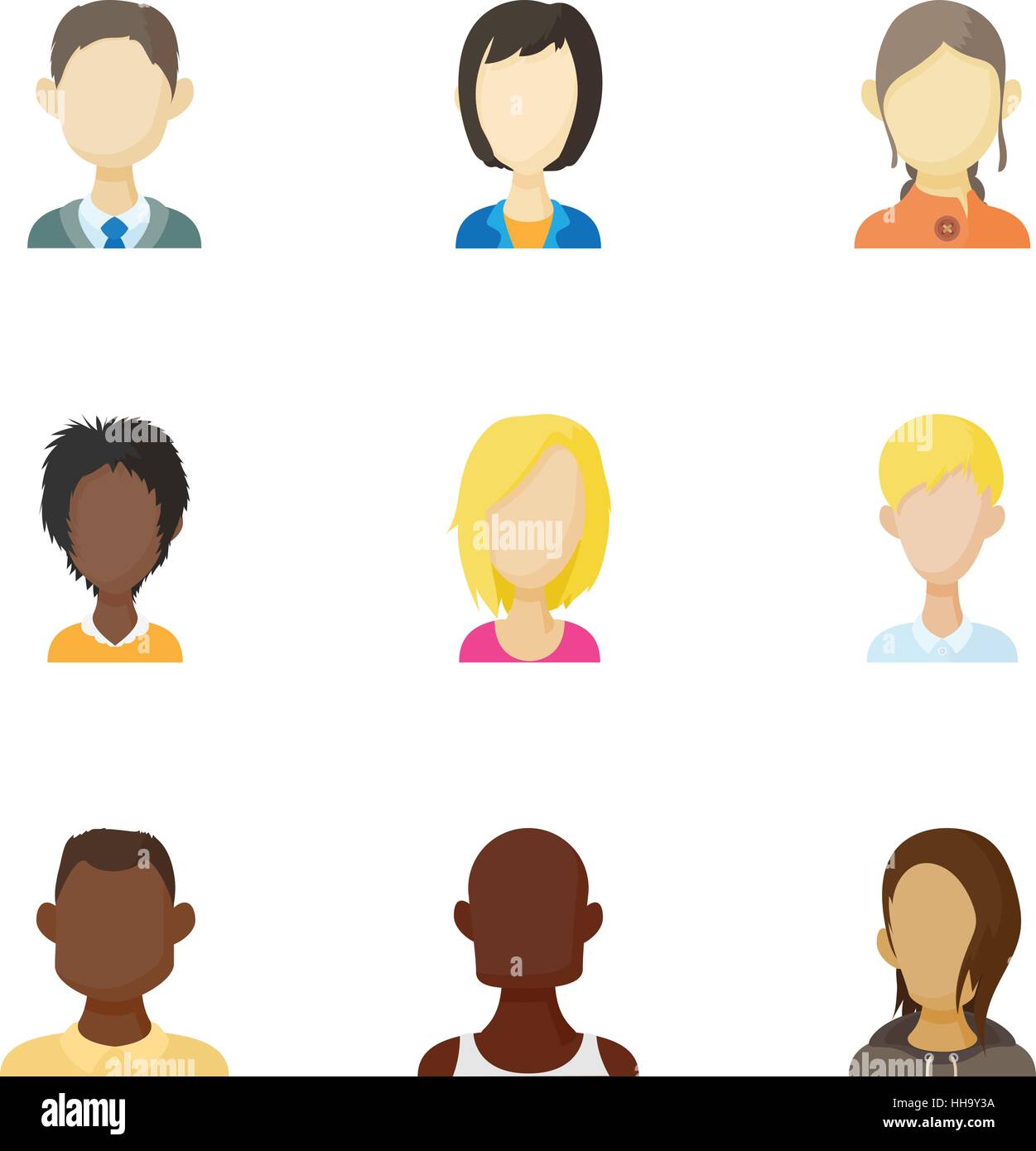 Different avatar icons set, cartoon style Stock Vector Image & Art - Alamy