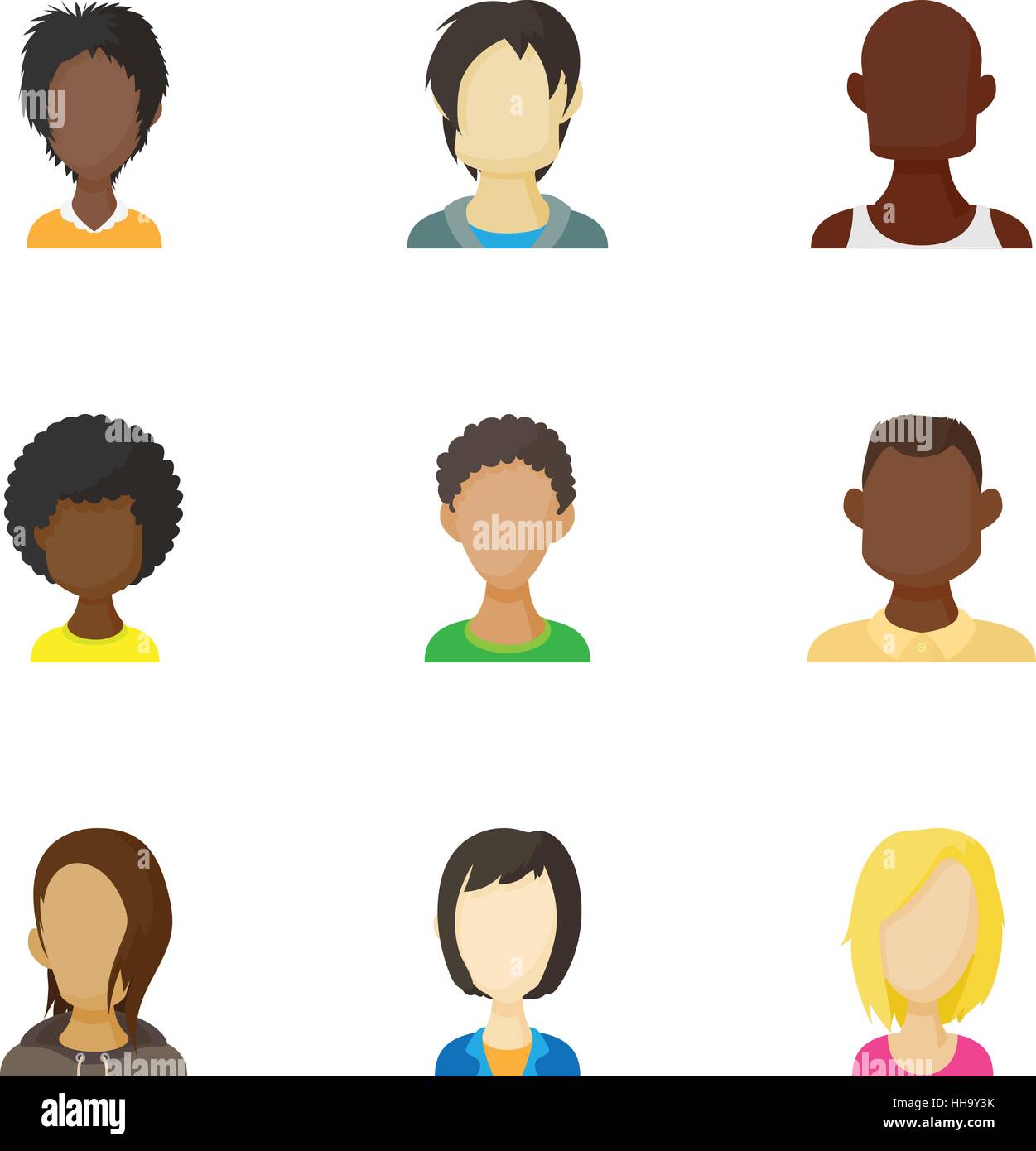 Types of avatar icons set, cartoon style Stock Vector Image & Art - Alamy