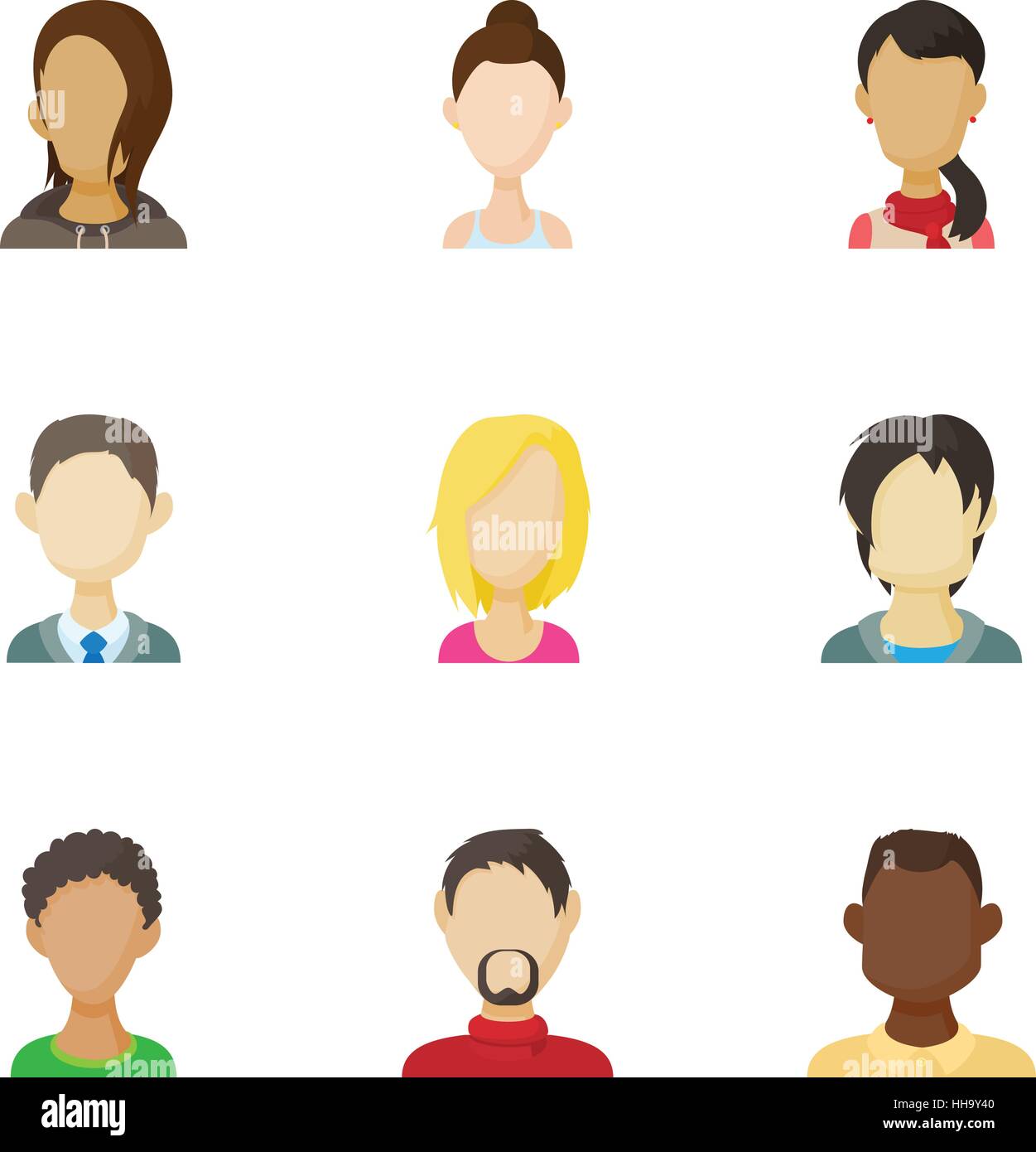Avatar of different people icons set Stock Vector Image & Art - Alamy