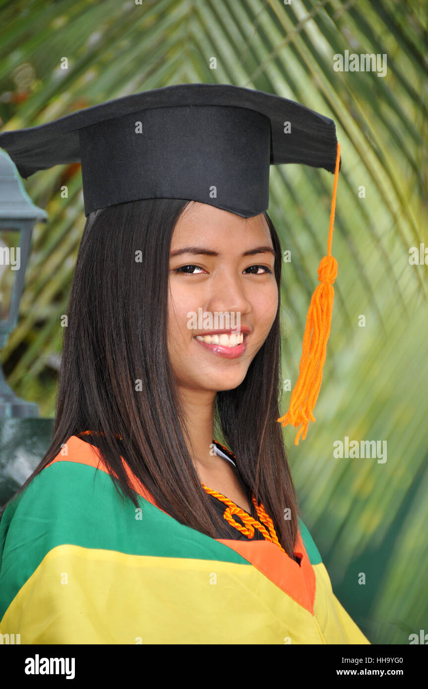 filipina at the exam celebration Stock Photo - Alamy