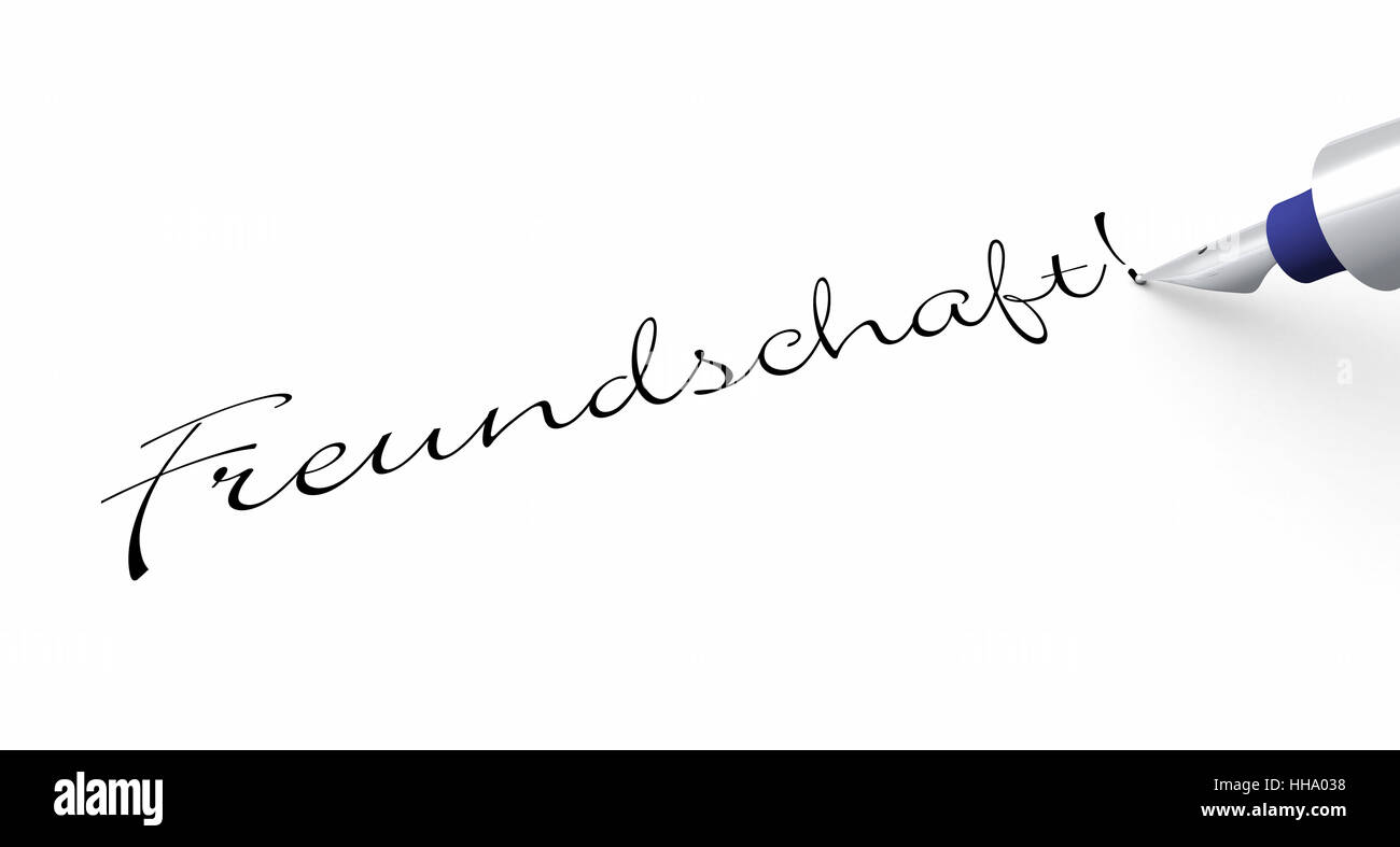 pen concept - friendship! Stock Photo - Alamy