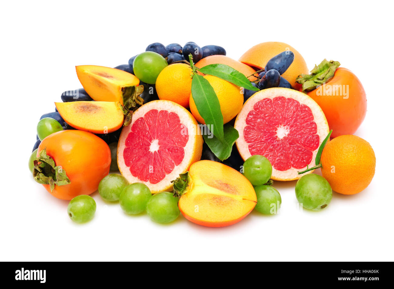 collection fresh fruit isolated on white Stock Photo - Alamy