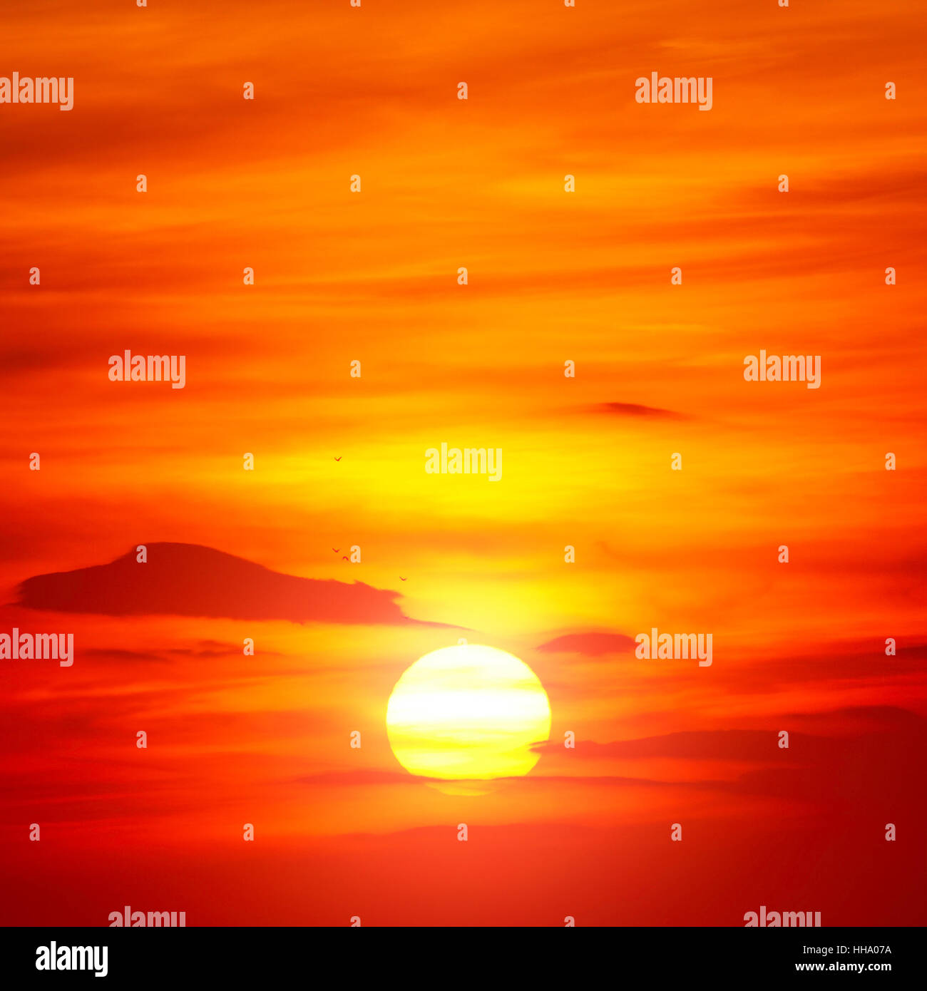 Bright red sunrise. Natural background Stock Photo - Alamy