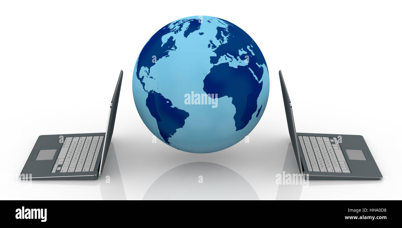 blue, office, laptop, notebook, computers, computer, keyboard, isolated ...