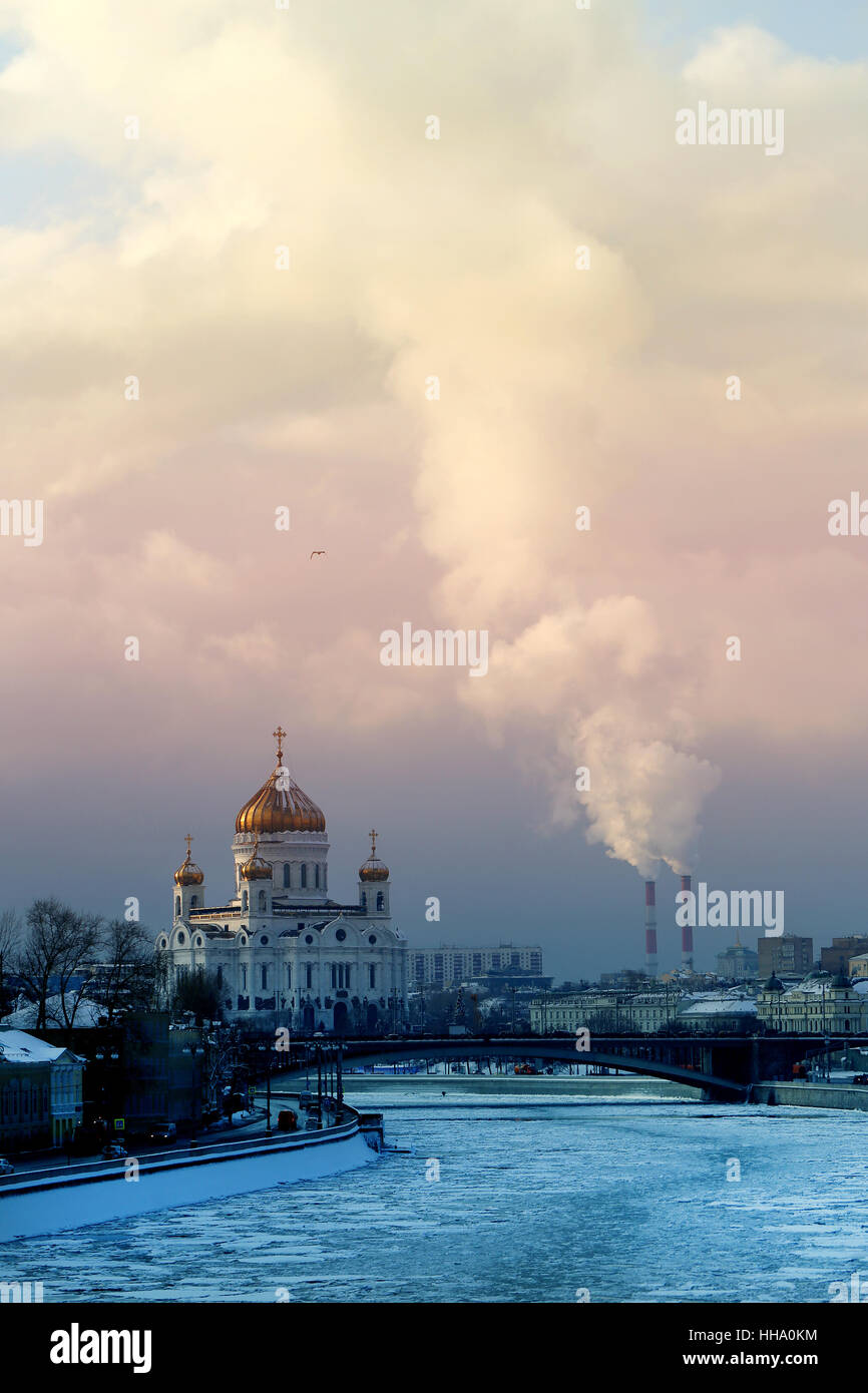 Photos winter landscape with the church of Christ the Savior and the ...