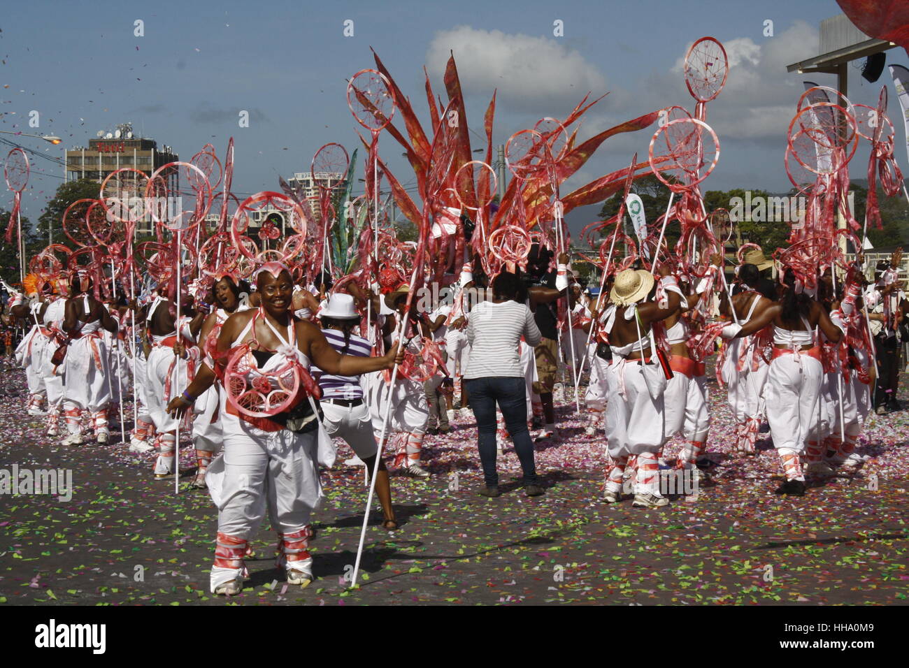 Woman Playing Mas in Trinidad & Tobago at the Queen Park Savannah Stock ...