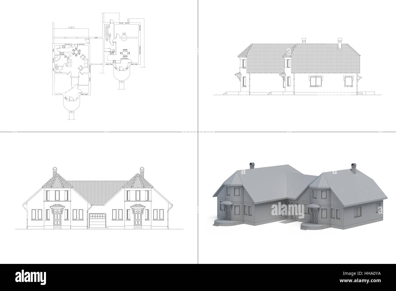 house, building, model, design, project, concept, plan, draft, style of ...