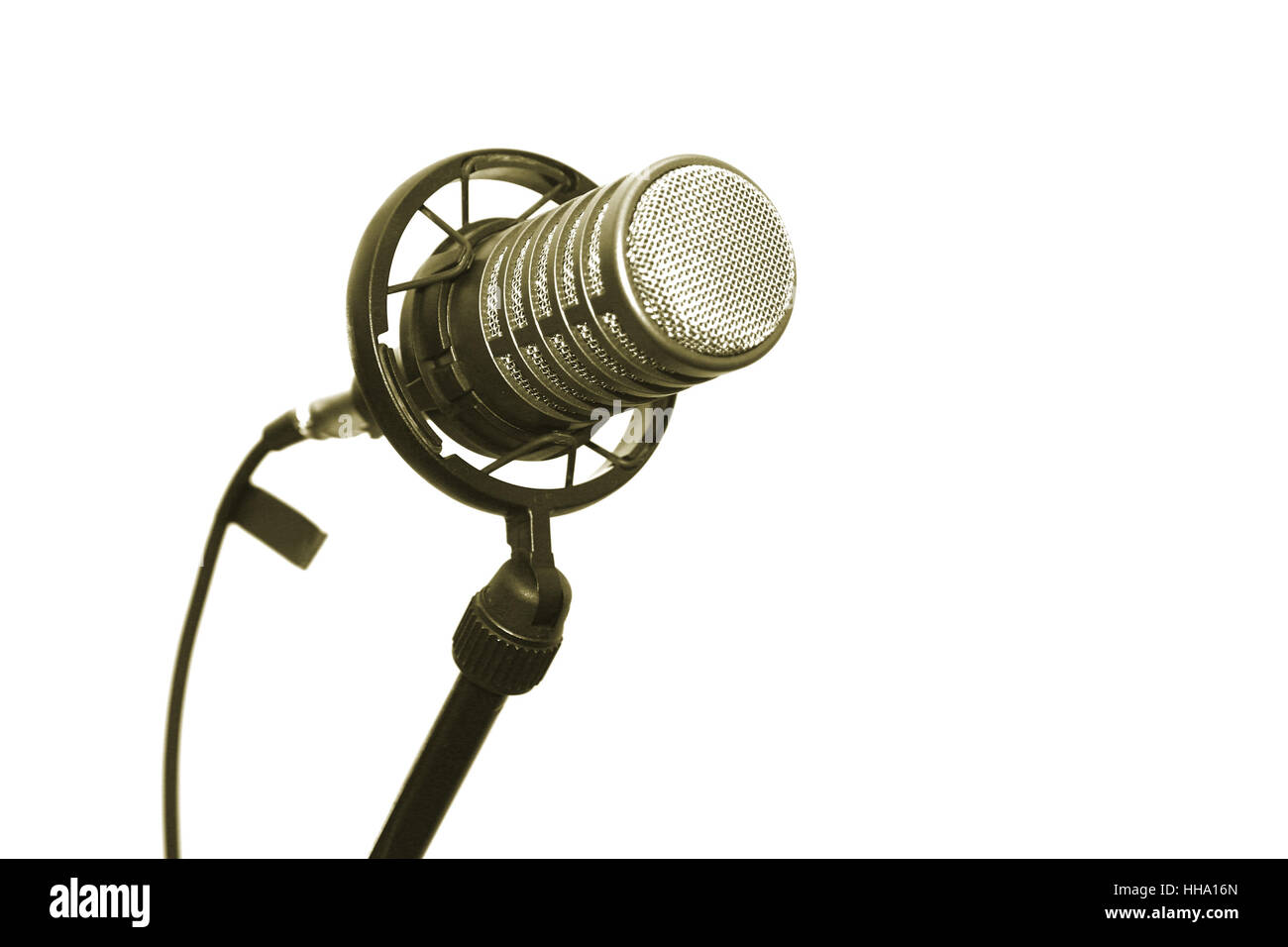 Microphone on stand in the studio Stock Photo - Alamy