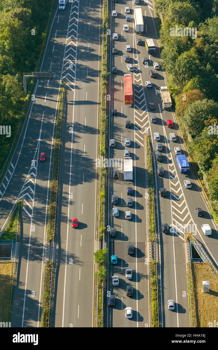Highway intersection, A43 and A2, A43 congestion between Recklinghausen ...