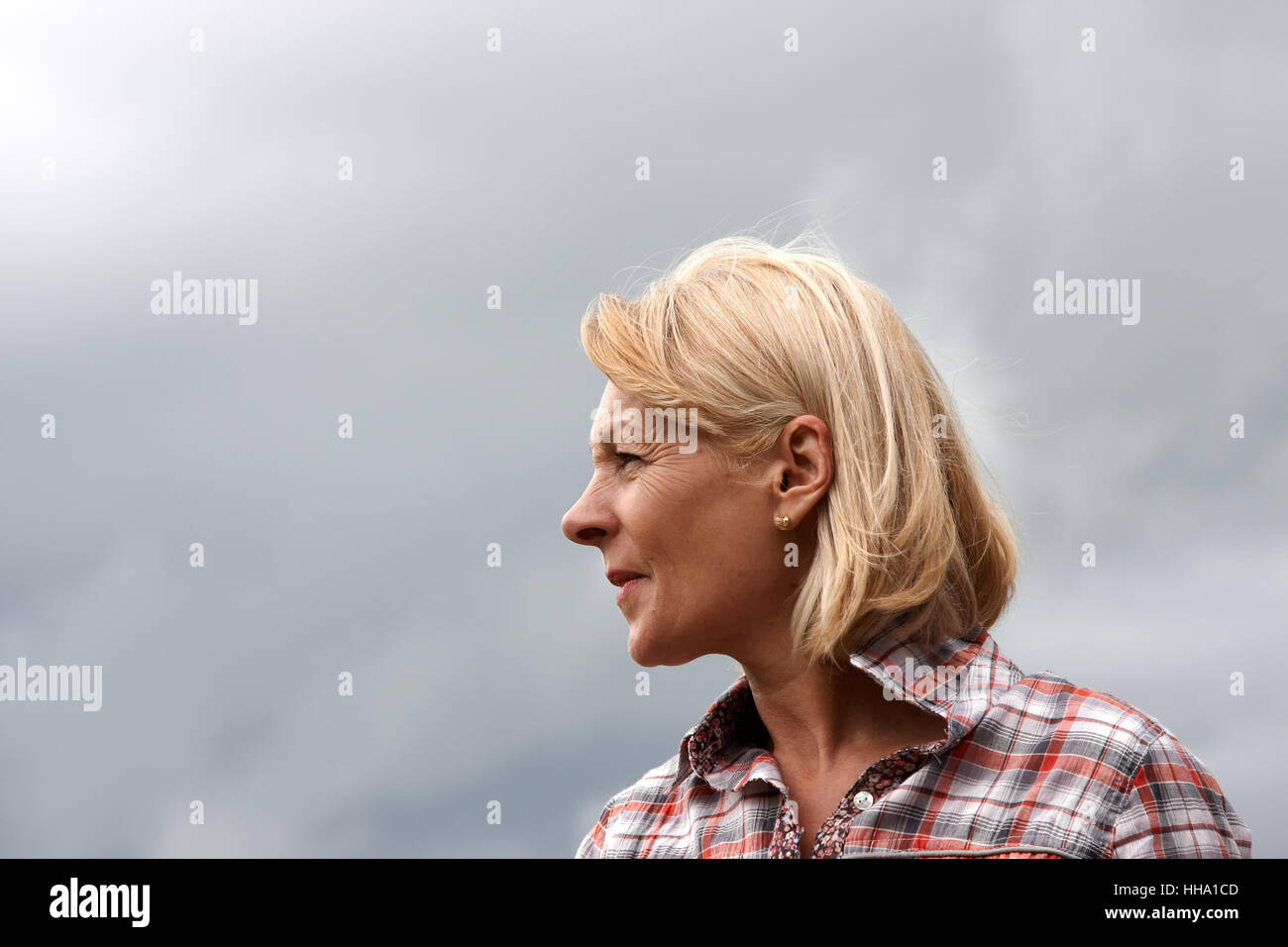 lady, outdoors, woman, profile, female, portrait, horizontal, day ...