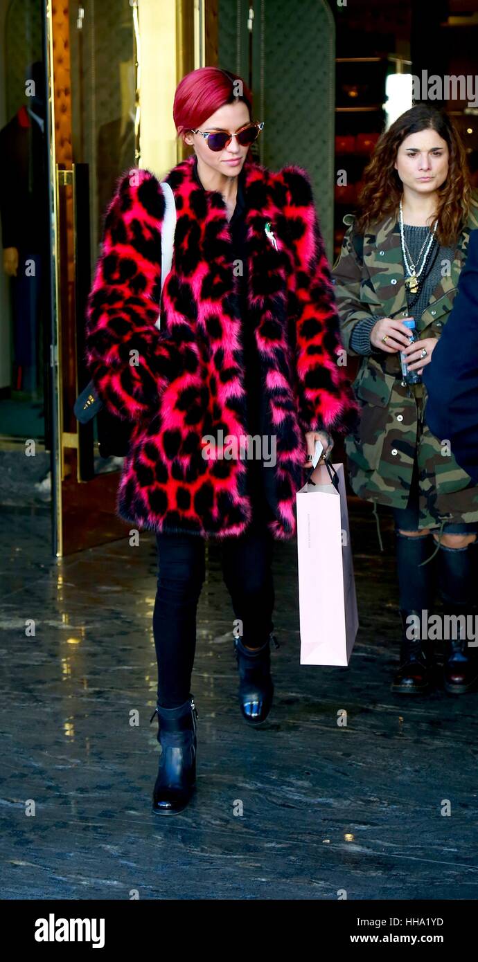 Ruby Rose shops at Gucci Featuring: Ruby Rose Where: Beverly Hills ...