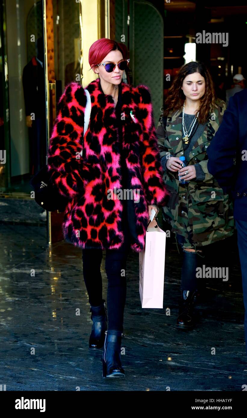 Ruby Rose shops at Gucci Featuring: Ruby Rose Where: Beverly Hills ...