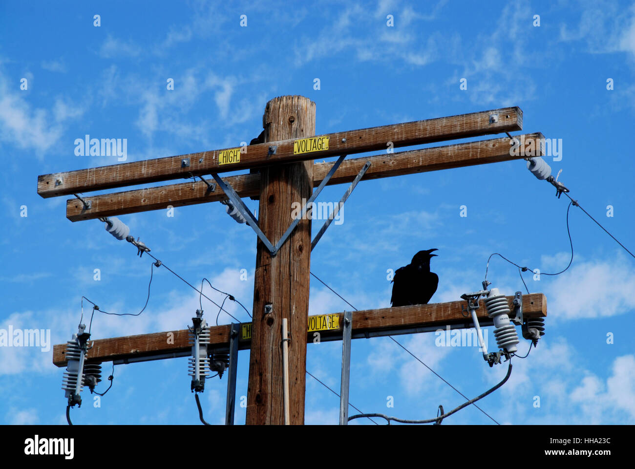 Old fashioned wooden electricity pole hi-res stock photography and ...