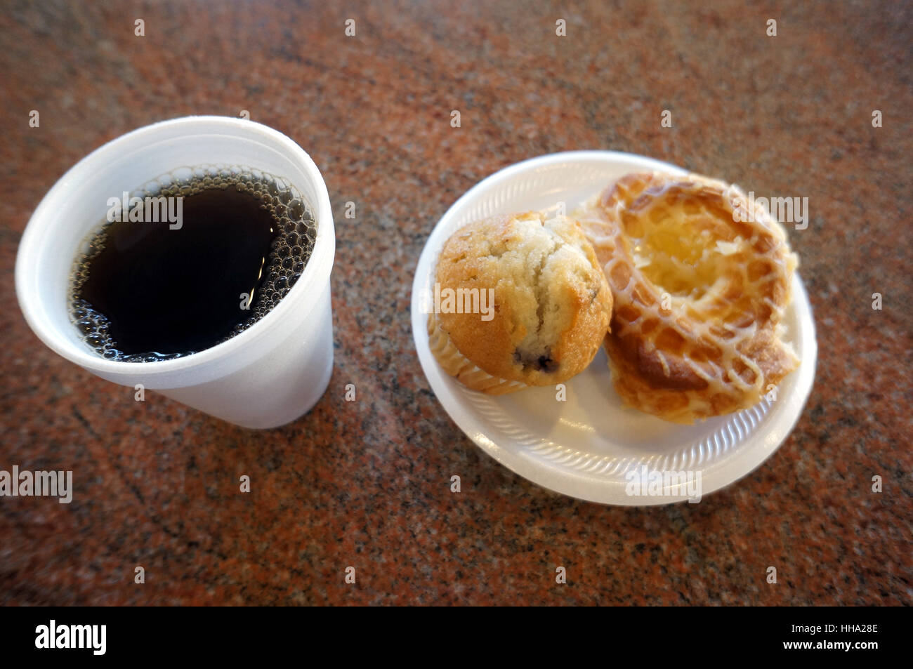 american motel breakfast Stock Photo - Alamy