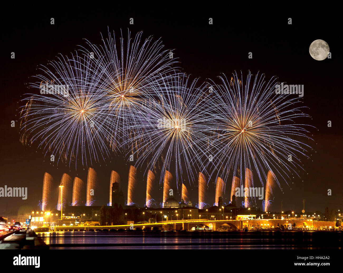 night, nighttime, venice, party, celebration, event, festival, firework ...