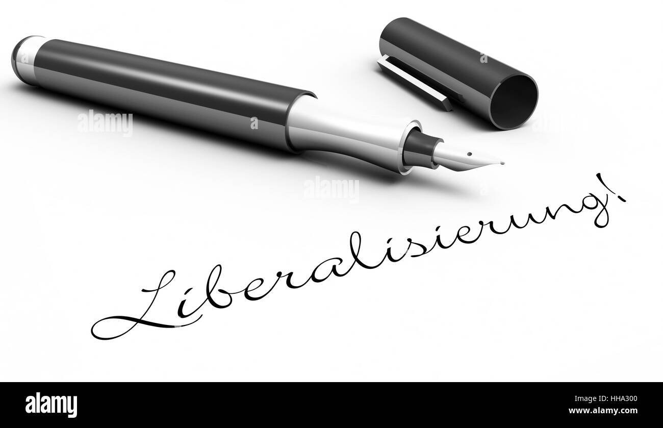 liberalization! - pen concept Stock Photo - Alamy