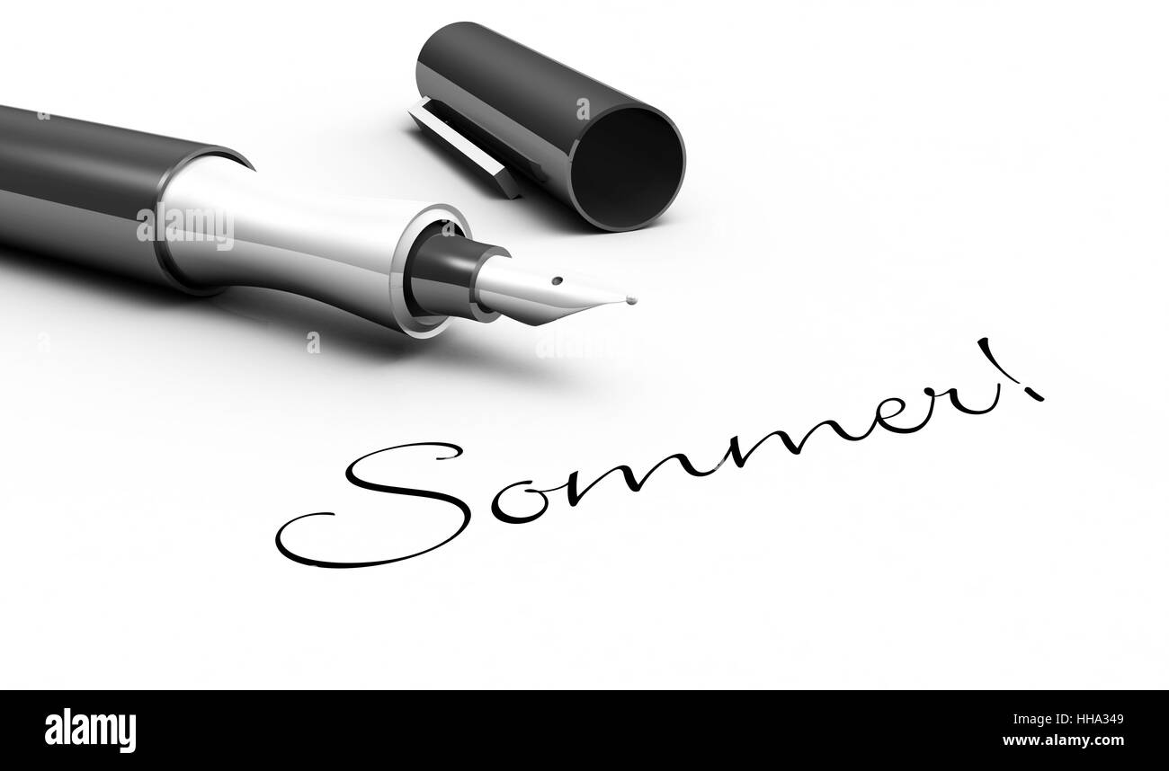 summer! - pen concept Stock Photo - Alamy