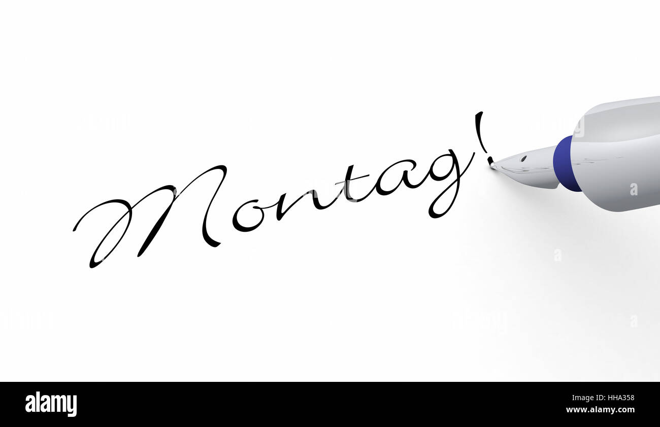 pen concept - monday Stock Photo - Alamy
