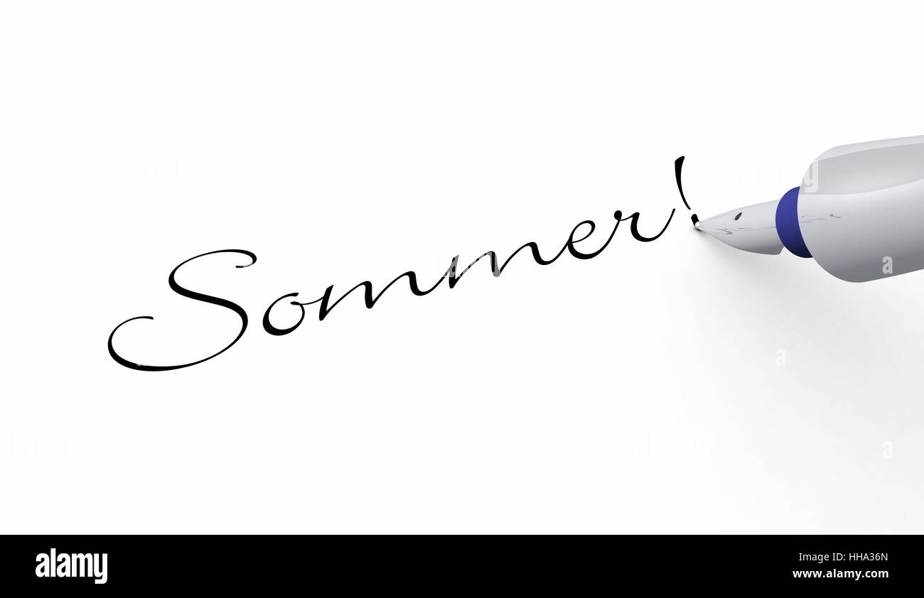 pen concept - summer! Stock Photo - Alamy