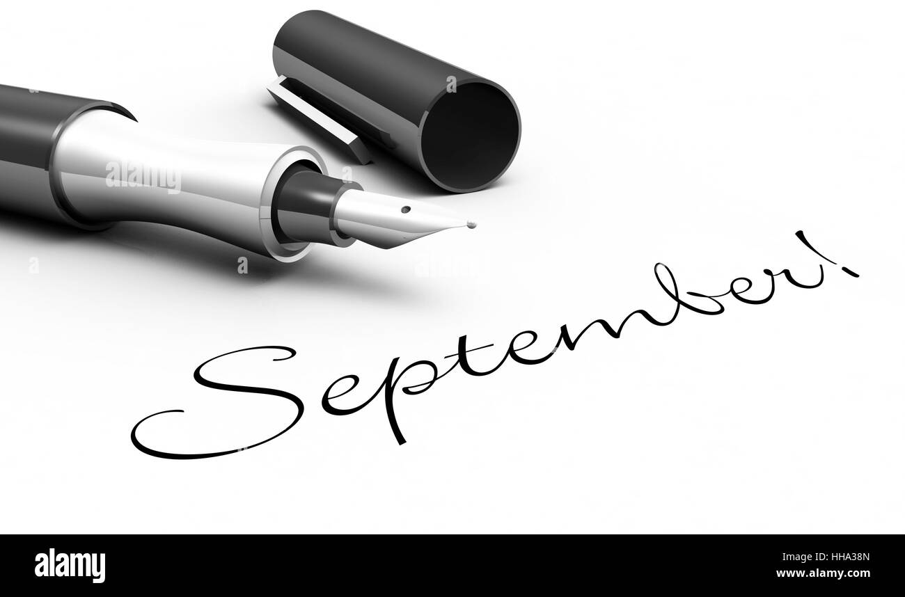 Calender september Black and White Stock Photos & Images - Alamy