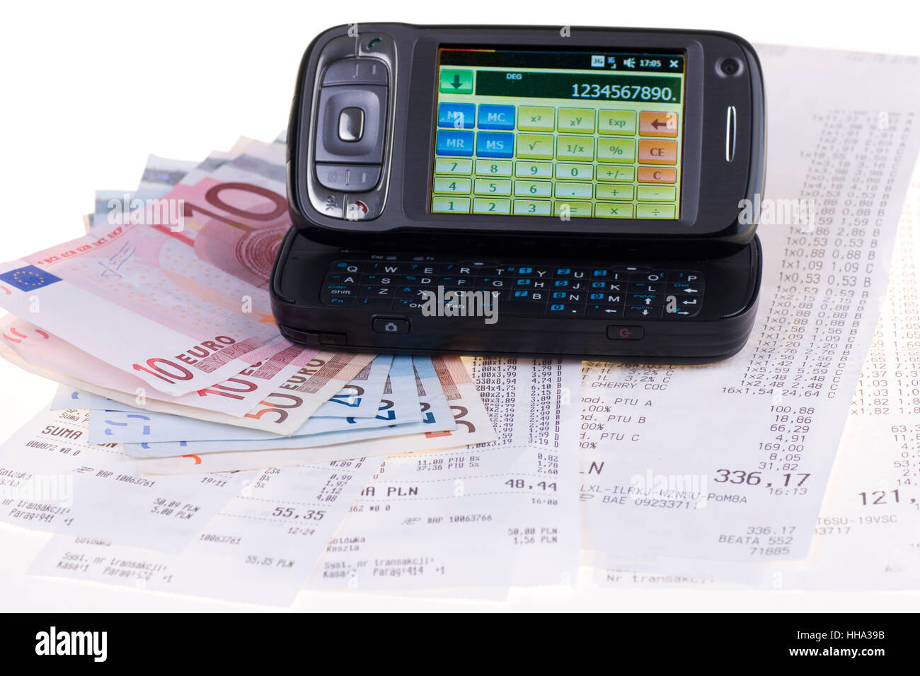 telephone, phone, mobile, cellular, receipt, bill, counting, smartphone ...