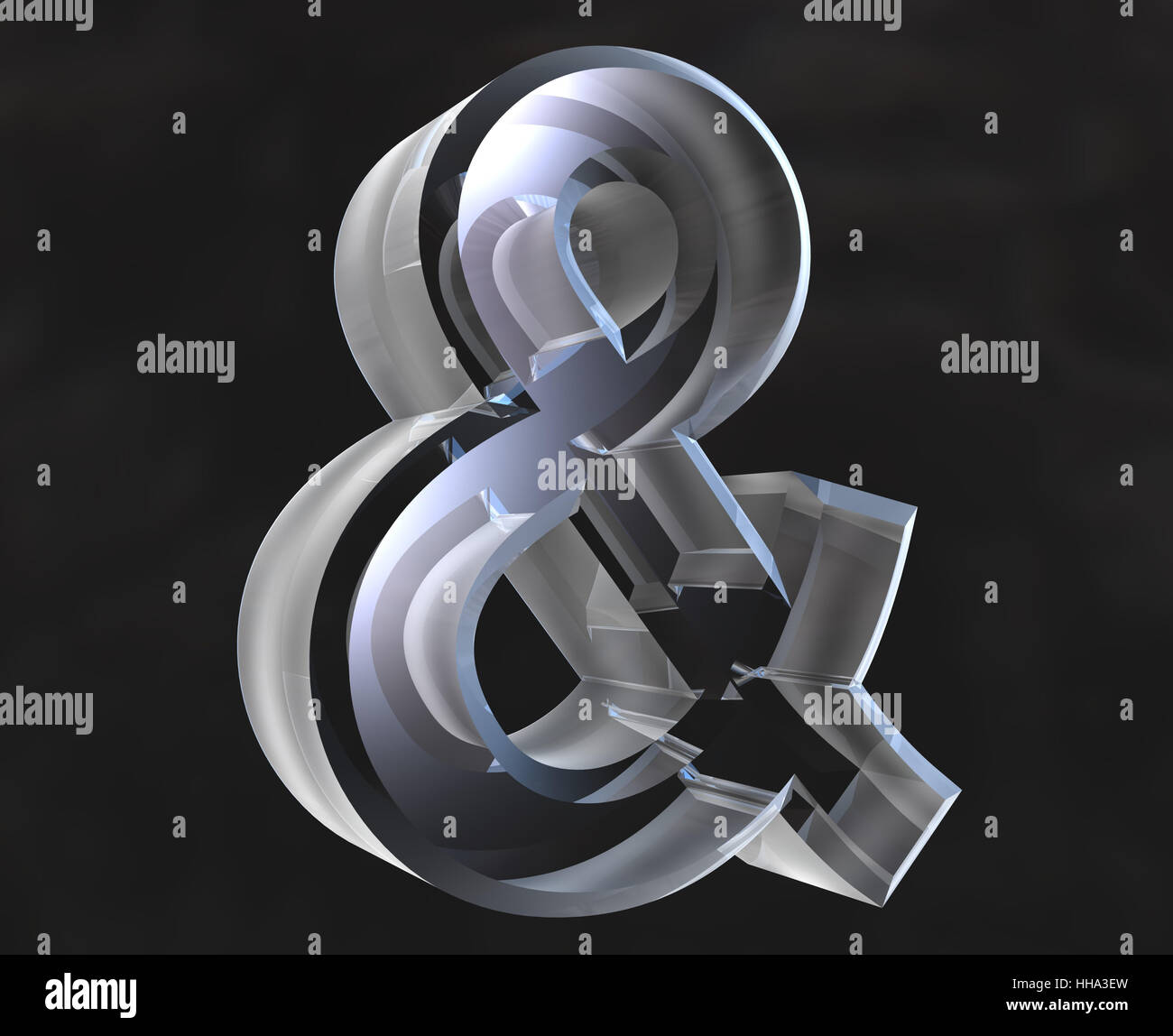 and symbol in transparent glass (3d made Stock Photo - Alamy