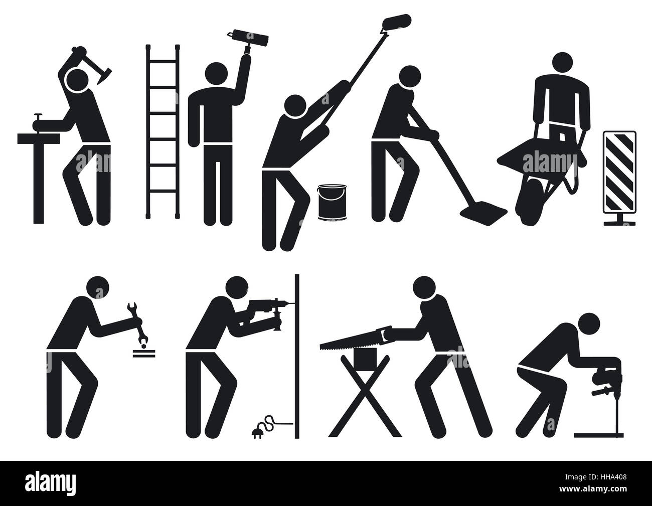 Pictograms construction site hi-res stock photography and images - Alamy