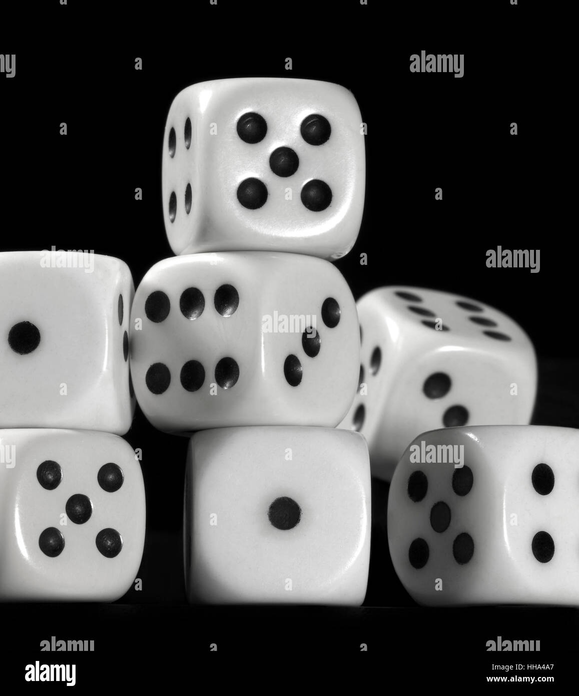 Dice in black white hi-res stock photography and images - Alamy