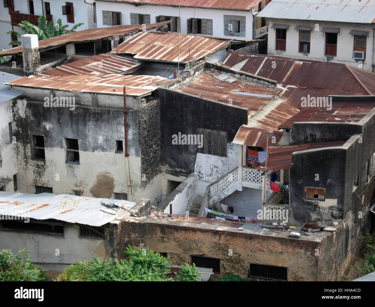 slums in Stone Town in Zanzibar (Africa Stock Photo - Alamy
