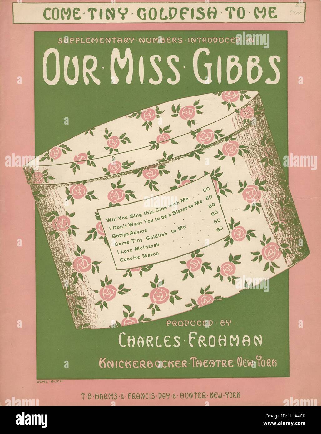 "Our Miss Gibbs" 1910 Musical Sheet Music Cover Stock Photo - Alamy